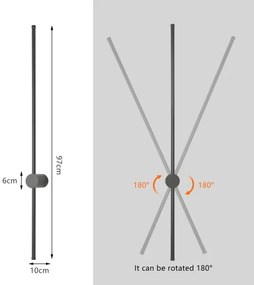 Brilagi - LED Venkovní nástěnné svítidlo AURA LED/20W/230V 3000K IP54 antracit