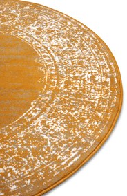 Hanse Home Collection koberce Kusový koberec Gloria 105518 Mustard kruh Rozměry koberců: 160x160 (průměr) kruh
