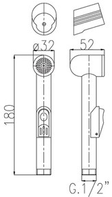 Faris - sprška Bidetta chrom, RU1070