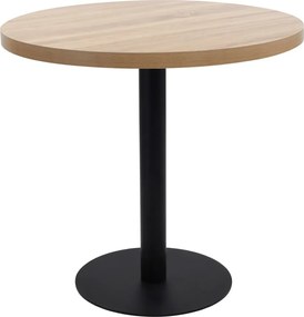 vidaXL Bistro stolek tmavě hnědý 80 cm MDF [286424] Barva: světle hnědá a černá