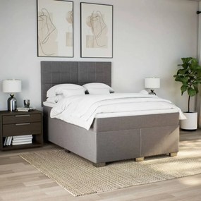 Box spring postel s matrací taupe 140x200 cm textil 3290515