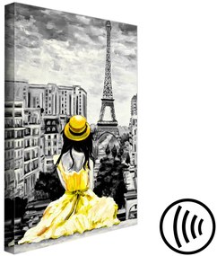 Obraz Pařížská barva (1-dílný) vertikální žlutý