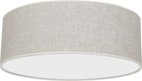 Stropní svítidlo Lino Round, 1x lněné stínítko, (bílé plexisklo), (fi 50cm)