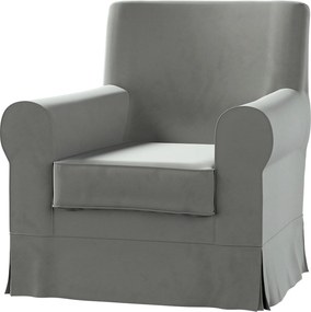 Potah na křeslo IKEA Ektorp Jennylund barva šedá látka lesklé, sametová