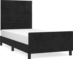 Rám postele s čelem černý 80x200 cm samet 3125723