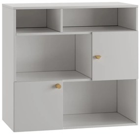 Světle šedá dětská knihovna 100x120 cm Cube - Pinio