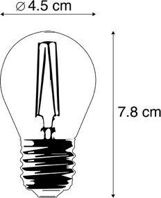 Sada 5 LED žárovek E27 P45 čiré 2W 200lm 2700K