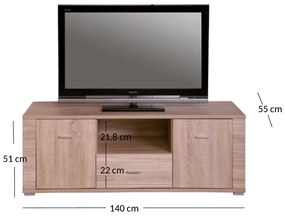TV stolek/skříňka Gwenn 2D1S (dub sonoma). 1052931