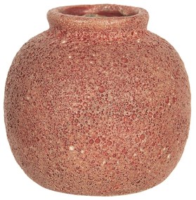 Cihlově zabarvená váza Root - Ø 8*8 cm