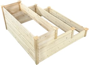 Modulární vyvýšený záhon, hnědý, dřevo, SANYM