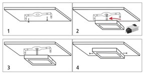 LED Stropní svítidlo LED/12W/230V 4200K 16,3x16,3 cm bílá