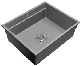 Gamma Decor 6050, 1-komorový granitový dřez 600x500x220 mm, šedá, GMA-ZLE000114