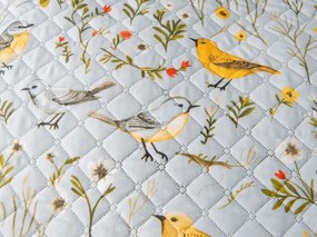 Přehoz na postel SPRING BIRDS, barevný Rozměr: 170 x 210 cm