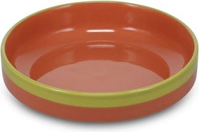 Zelený/oranžový hluboký talíř z kameniny ø 21 cm Duo – ONA
