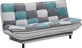 XXXLutz ROZKLÁDACÍ POHOVKA, textil, kompozitní dřevo, barvy stříbra, tyrkysová, tmavě šedá MID.YOU - Rozkládací pohovky - 002220034405