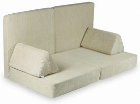 Montessori Play Sofa Comfort Manšestrová - matová (Rozkládací pohovka, batole, sedací souprava)