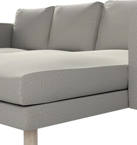 Potah na pohovku IKEA Norsborg 3-místná se šezlongem barva šedá látka pletený vzor