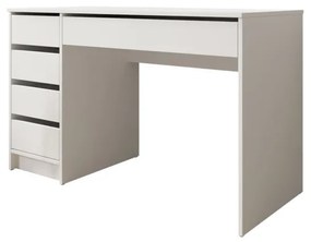 PC stolek Heron, Barva dřeva: bílá/bílý lesk