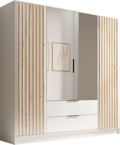 ADRK Furniture Skříň Neri 200 se zrcadly W-NER-200-W