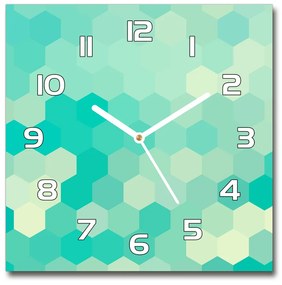 Wallmuralia Skleněné hodiny na stěnu Geometrické pozadí 30x30 cm