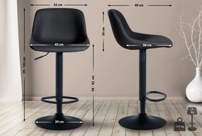 Barová židle Loft umělá kůže – černá