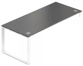 Stůl Creator 200 x 90 cm, bílá podnož, 1 noha / Antracit