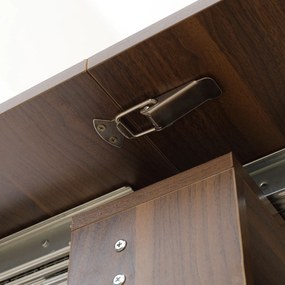HOMCOM jídelní stůl rozkládací stůl rozkládací kuchyňský stůl jídelní stůl do obývacího pokoje jídelna moderní design hnědá 180 x 85 x 75cm | Aosom