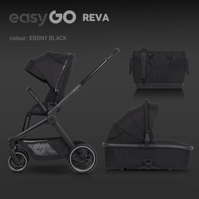 Kombinovaný kočárek EasyGo Reva 2v1 Ebony Black