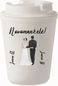 Personalizovaný cestovní termohrnek se svatebním párem