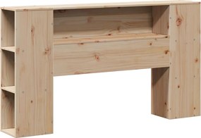 Postel s knihovnou bez matrace 135 x 190 cm masivní borovice 3322704