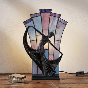 Stolní lampa Flamina v Tiffany stylu
