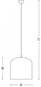Lucis Závěsné svítidlo Juno E27, 100W ø28 cm, petrolejovo/žlutá