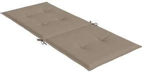 vidaXL Marketos Podušky na židli vysoké opěradlo 6 ks taupe 120x50x3 cm textil