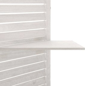 Bílý skládací paraván z MDF, WHITE SCREEN, 120x170 cm