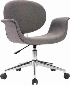 Otočná jídelní židle šedá textil 287395