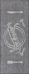 Hanse Home, Běhoun Cucina Bon Appetit 105622 Grey Cream, 92x150, šedá, kuchyně