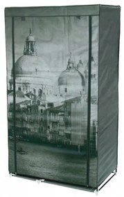 Textilní šatní skříň s 8 policemi Benátky