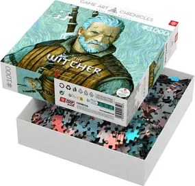 GOOD LOOT Puzzle The Witcher: Geralt z Rivie / 1000 dílků / 68 x 48 cm