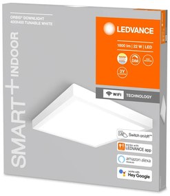 Chytré WiFi LED stropní světlo SURFACE, nastavitelná bílá