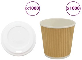 Papírové kelímky na kávu s víčky 1000 pcs 4oz 100ml 3325223