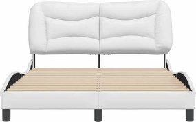 Rám postele bez matrace Hvar bílý 140x200 cm umělá kůže 3208003