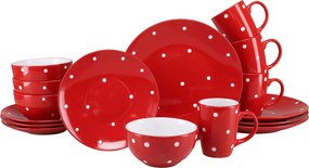 XXXLutz KOMBINOVANÁ SOUPRAVA Polka Dots Rot 16dílné Creatable - Online Only nádobí - 007768068602