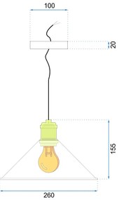 Toolight Černé stropní osvětlení  Porto