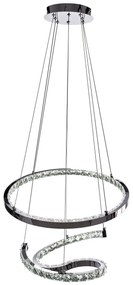 Toolight Toolight, LED závěsné křišťálové svítidlo s dálkovým ovládáním APP773-2CP, chromová, OSW-05024