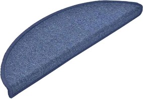 Schodové rohože 15 ks 56 x 17 x 3 cm modré, půlkulaté 133883