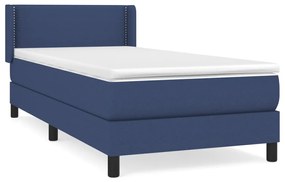 Box spring postel s matrací modrá 90x190 cm textil,  3129599