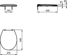 Ideal Standard Dolomite - WC sedátko | bílá