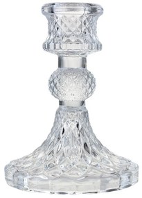 Skleněný transparentní svícen - Ø 8*11 cm