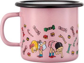 Hrnek Pippi Candy 2,5 dl, smalt / růžový