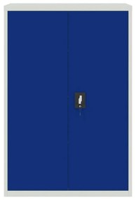 Petromila Kancelářská skříň kovová 90 x 40 x 140 cm šedá a modrá